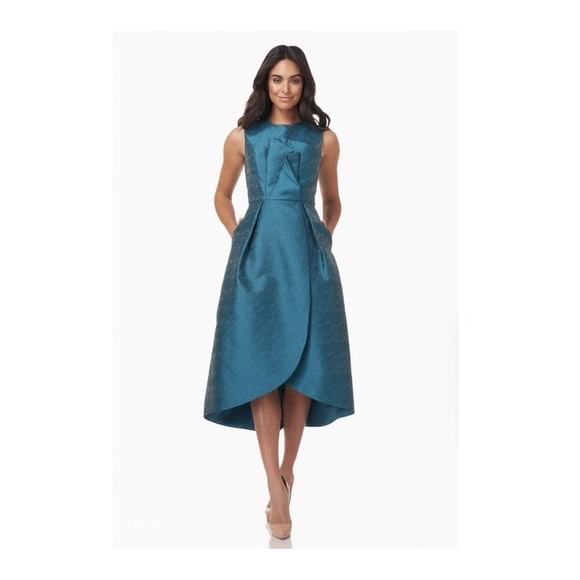 Kay Unger | Dresses | Kay Unger Kourtney High Low Dress In Blue Grotto ...